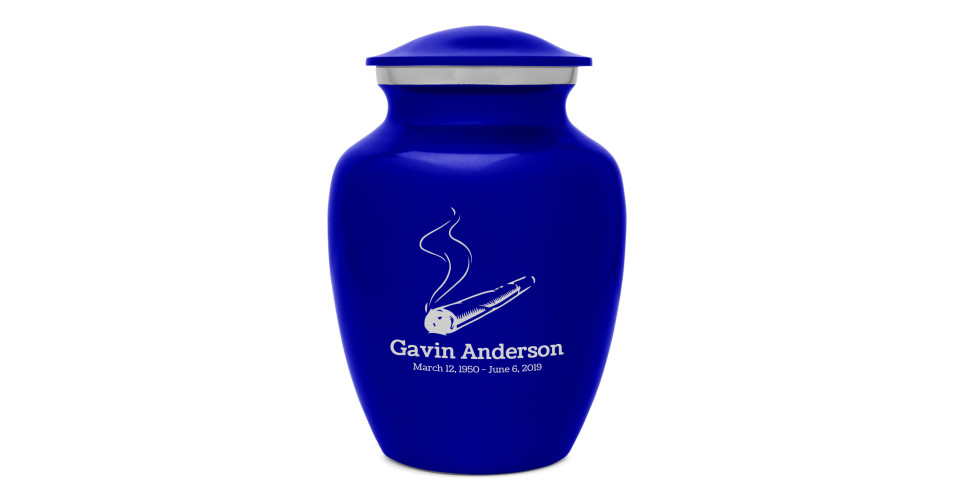 Marijuana Joint Sharing Urn - Midnight Blue