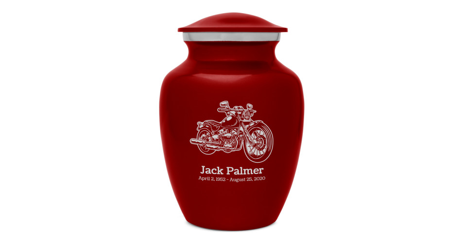 Motorcycle II Sharing Urn - Ruby Red