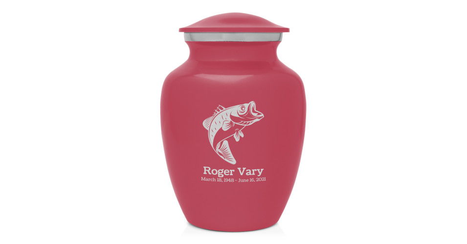 Bass Fishing Sharing Urn - Rose Pink