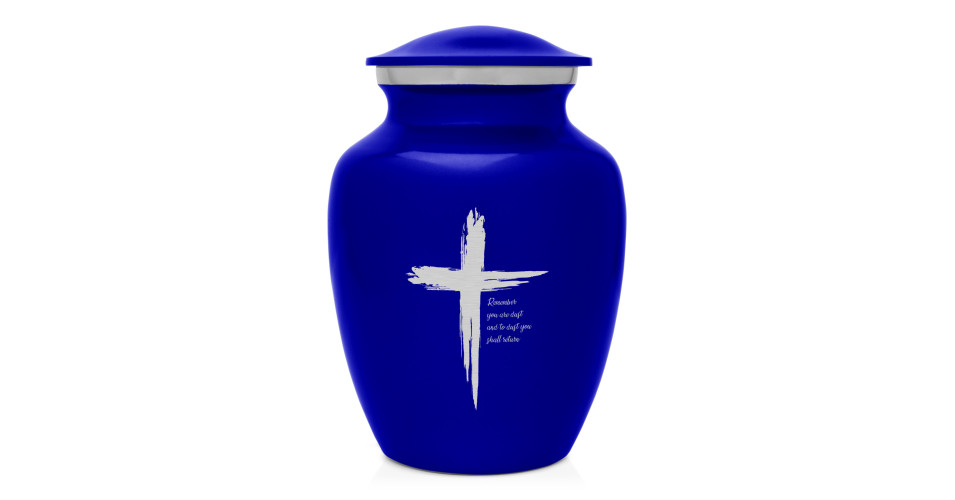Dust to Dust Cross Sharing Urn - Midnight Blue