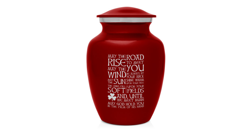 Irish Blessing Sharing Urn - Ruby Red