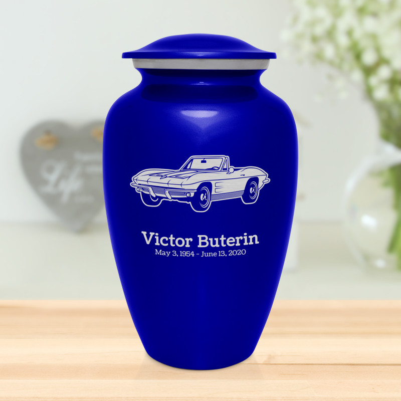 Convertible Cremation Urn - Midnight Blue