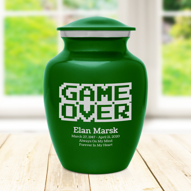 Game Over Sharing Urn - Shamrock Green - Green Meadow Memorials