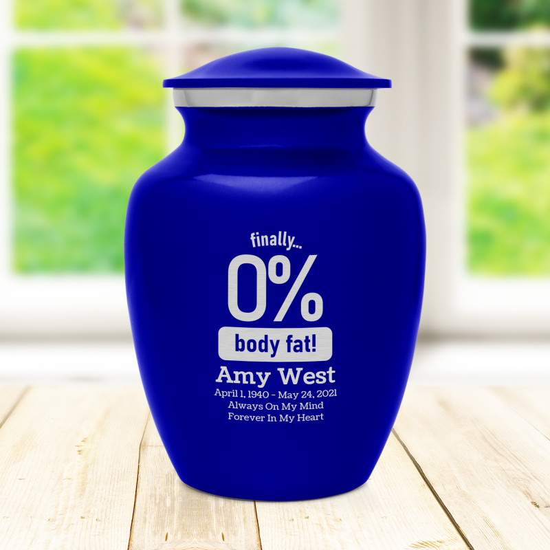 Zero Percent Body Fat Sharing Urn - Midnight Blue - Green Meadow Memorials