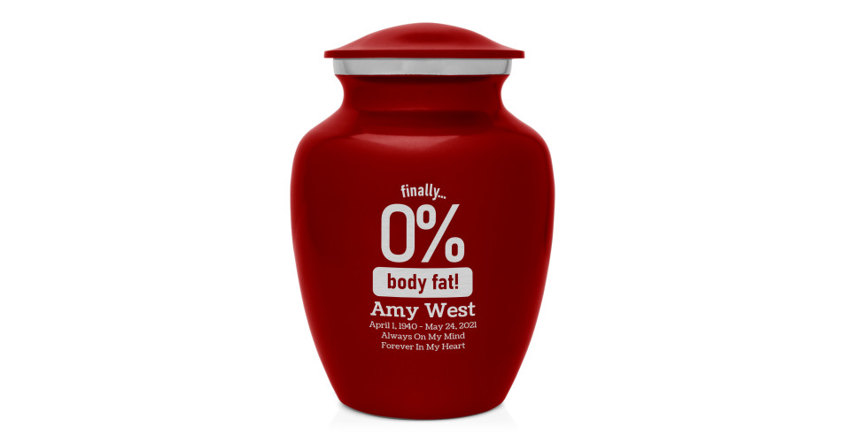 Zero Percent Body Fat Sharing Urn - Ruby Red