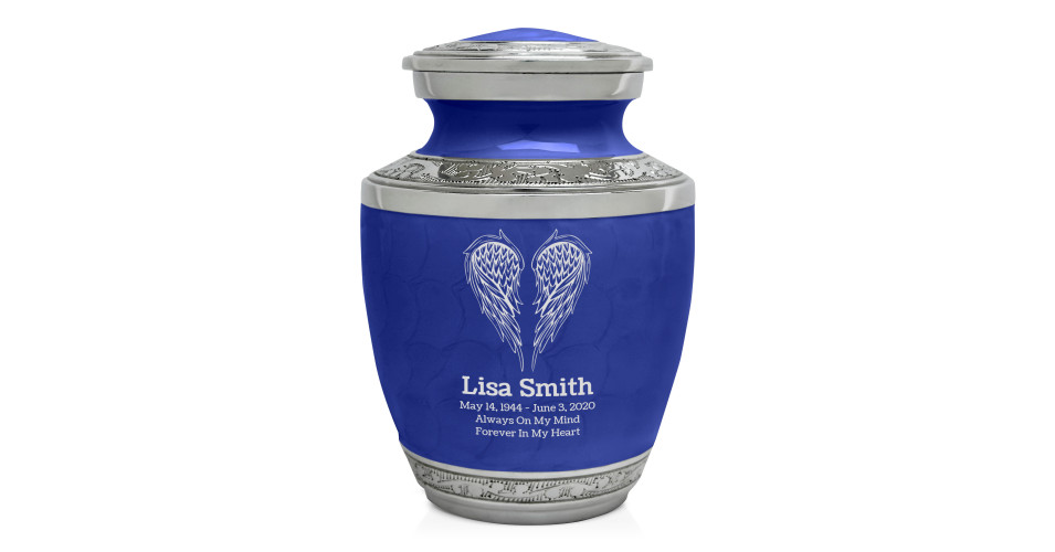 Angel Wings Sharing Urn - Royal Blue
