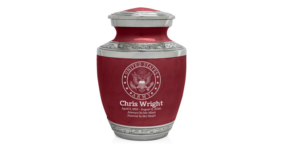 Army Sharing Urn - Rose Red