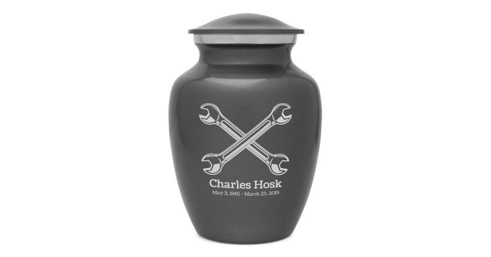Mechanic Wrench Sharing Urn - Gunmetal Gray