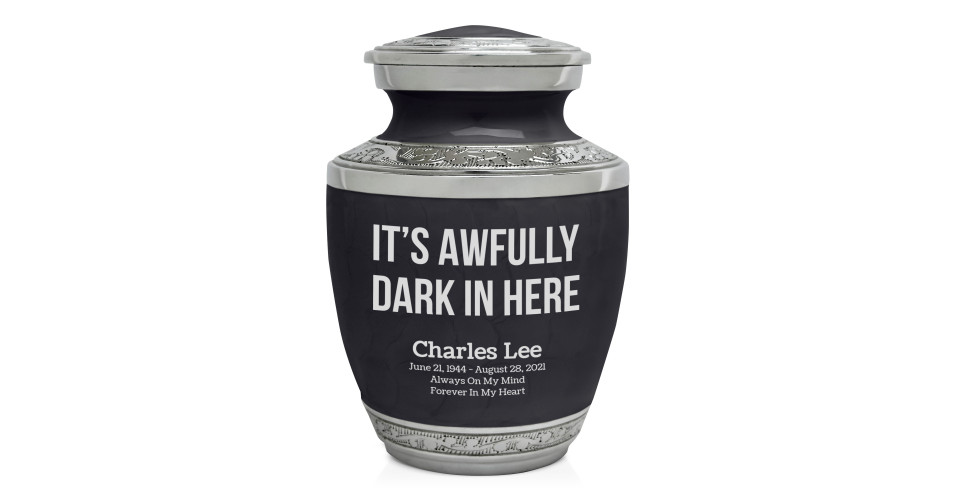 It's Awfully Dark in Here Sharing Urn - Ebony Black