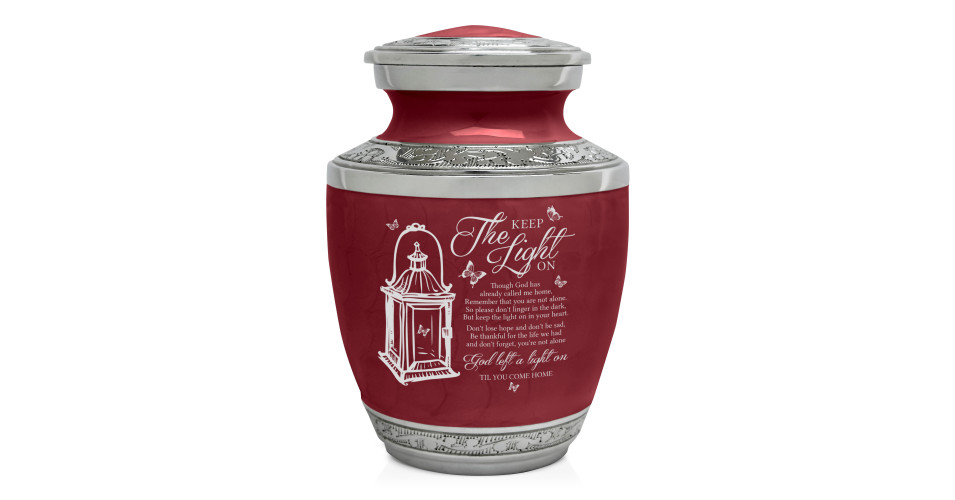 Keep the Light On Sharing Urn - Rose Red