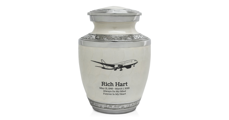 Commercial Airplane Sharing Urn - Radiant White
