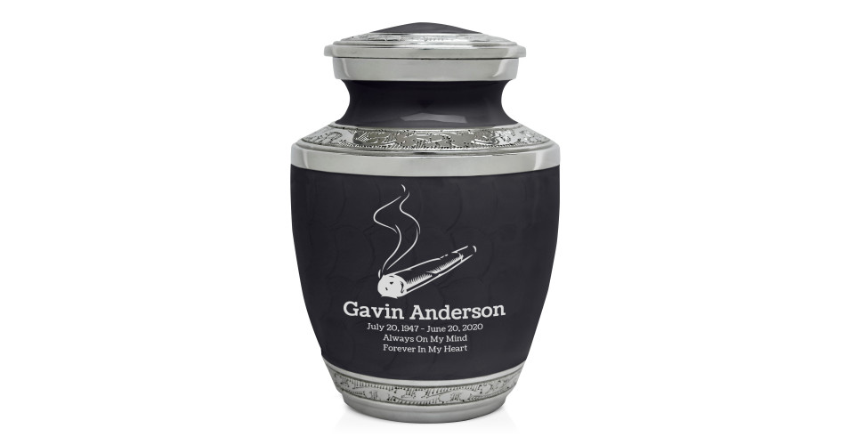 Marijuana Joint Sharing Urn - Ebony Black