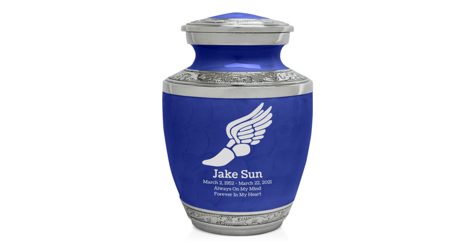 Running - Winged Foot Sharing Urn - Royal Blue