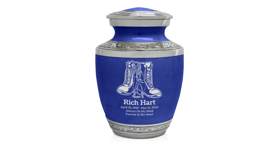 Veteran Combat Boots Sharing Urn - Royal Blue