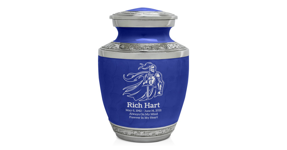 Knight Sharing Urn - Royal Blue
