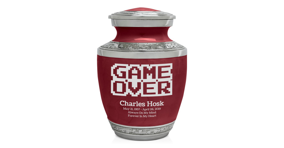Game Over Sharing Urn - Rose Red