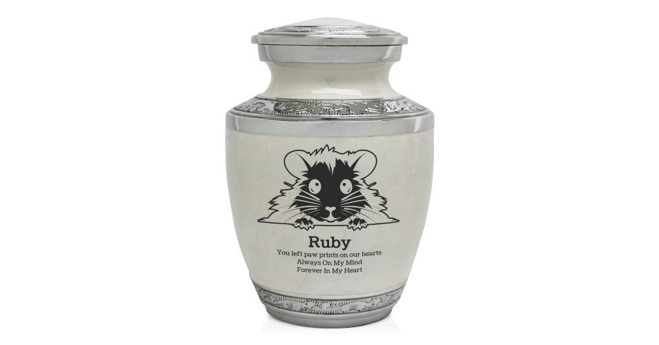 Hamster Sharing Urn - Radiant White