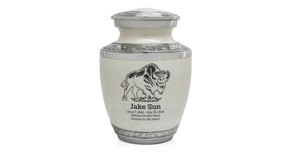 Buffalo Sharing Urn - Radiant White