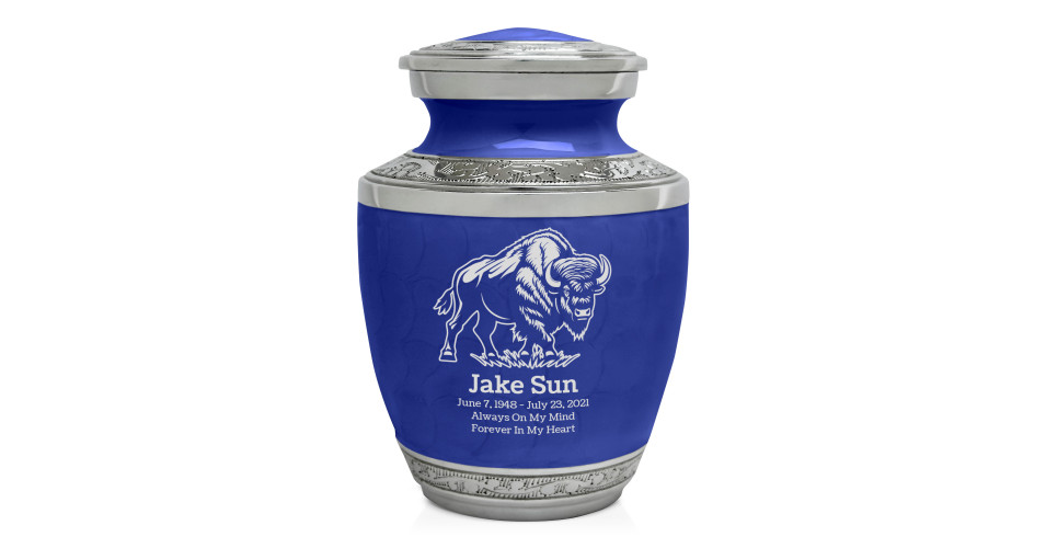 Buffalo Sharing Urn - Royal Blue