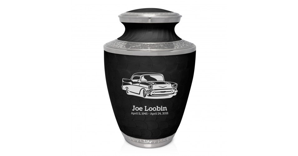 Classic Car Cremation Urn - Ebony Black
