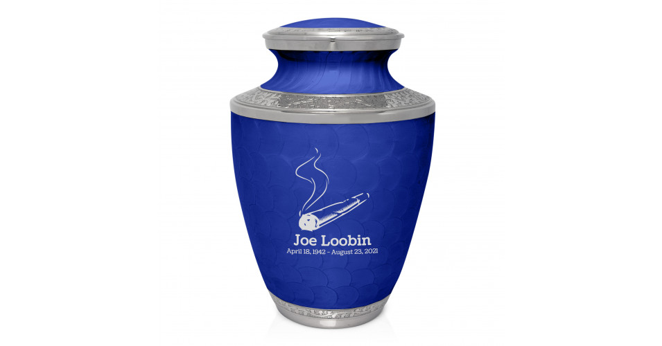 Marijuana Joint Cremation Urn - Royal Blue