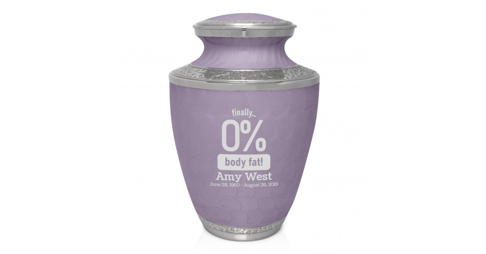 0% Body Fat Cremation Urn - Regal Purple