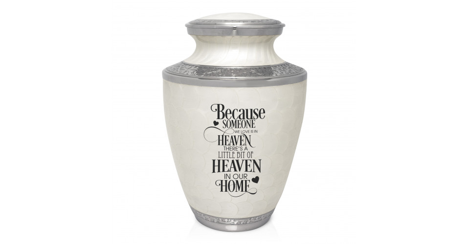 Heaven In Our Home Cremation Urn - Radiant White